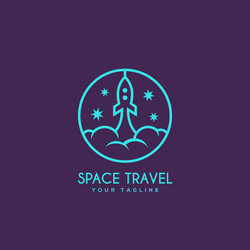 An astronaut into the space for logo or mascot Vector Image