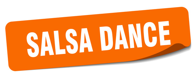 Salsa dance sticker salsa dance label Royalty Free Vector