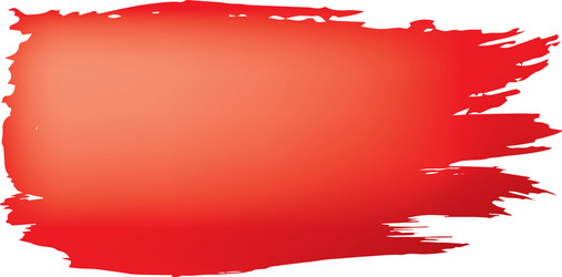 Red paint ink brush stroke line Royalty Free Vector Image