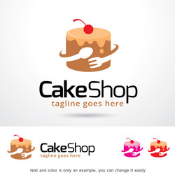 Cake house logo template Royalty Free Vector Image