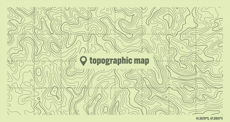 Colorful topographic map with contour lines Vector Image