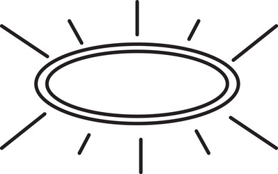 Female icon with radiant halo outline Royalty Free Vector