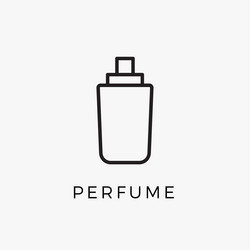 Perfume bottle line icon fragrance linear Vector Image