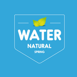 Spring water label Royalty Free Vector Image - VectorStock