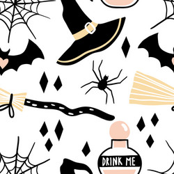 Witch magic seamless pattern Royalty Free Vector Image