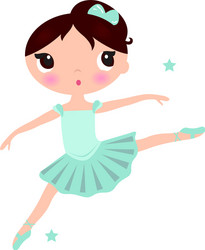 Cute little ballerina Royalty Free Vector Image