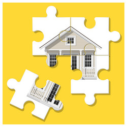 Dream House Puzzle Concept Royalty Free Vector Image