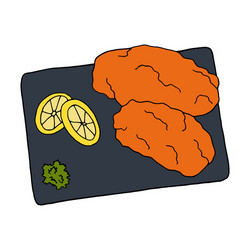 Schnitzel Fried Chicken Vector Images (24)