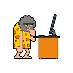Caveman Computer Vector Images (over 230)