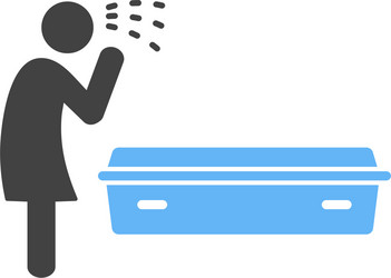 Crying over dead body Royalty Free Vector Image