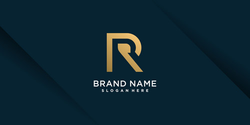 Letter r logo with modern and unique concept Vector Image