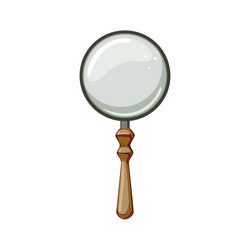 Zoom magnifying glass cartoon Royalty Free Vector Image