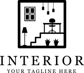 Interior room logo Royalty Free Vector Image - VectorStock