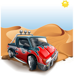 Desert road Royalty Free Vector Image - VectorStock