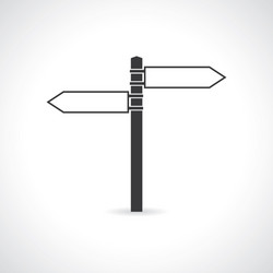 Old urban road signpost engraving Royalty Free Vector Image