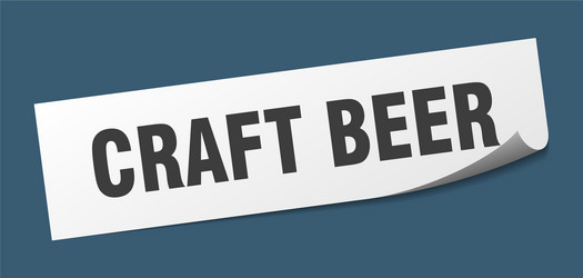 Craft beer sticker craft beer label Royalty Free Vector