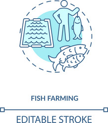 Shrimp farming concept icon Royalty Free Vector Image