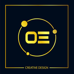Initial letter oe logo template design Royalty Free Vector