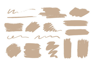 Ink brush stroke set Royalty Free Vector Image