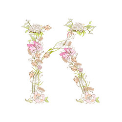 Flower Alphabet Letter K Pattern Vector Images (over 120)