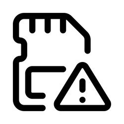 Sd card warning for insufficient space Royalty Free Vector