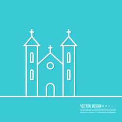 Church cut out Royalty Free Vector Image - VectorStock
