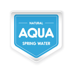 Spring water label Royalty Free Vector Image - VectorStock