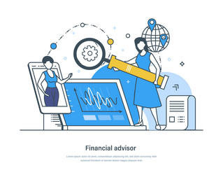 Professional financial advisor providing Vector Image