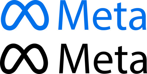 Meta by facebook logos set editorial social media Vector Image