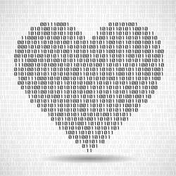 Sphere circle binary code icon Royalty Free Vector Image