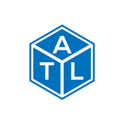 Atl letter logo design on white background Vector Image
