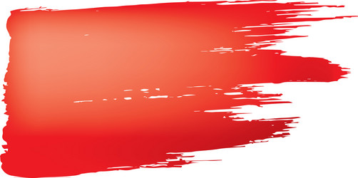 Red paint ink brush stroke line Royalty Free Vector Image
