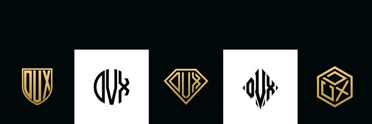 Initial letters ivj logo designs bundle this Vector Image