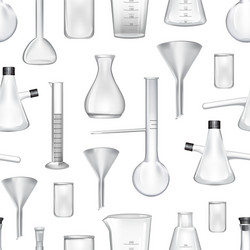 Science pattern symbols of chemical lab Royalty Free Vector