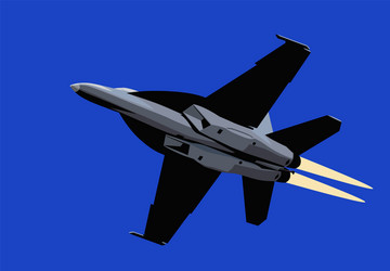 F-18f super hornet modern fighter jet Royalty Free Vector