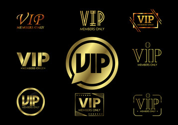 Vip members-only elegant emblem design template Vector Image