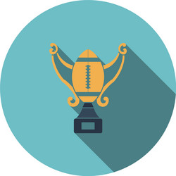 American football trophy cup icon Royalty Free Vector Image