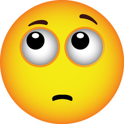 Discussion face emoji Royalty Free Vector Image