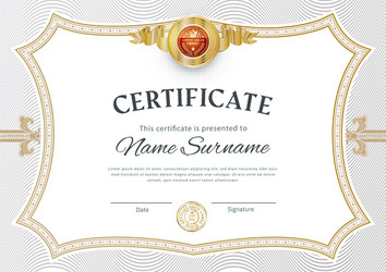 Certificate 507 Royalty Free Vector Image - VectorStock