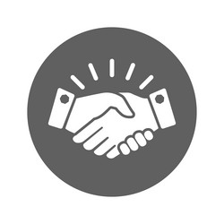 Partnership handshake icon Royalty Free Vector Image