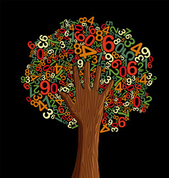 School education tree hand Royalty Free Vector Image