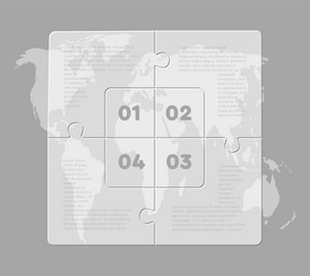 Transparent diagram infographic process on 4 steps