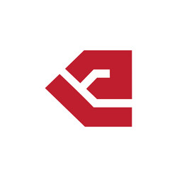 Letter l7 simple geometric line logo Royalty Free Vector