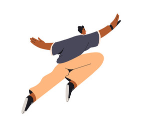 Young man cartoon character jumping over wall Vector Image
