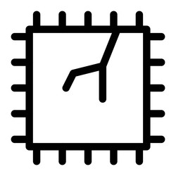 Hardware failure due to a broken chip Royalty Free Vector