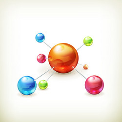 Ion atom molecule education poster Royalty Free Vector Image