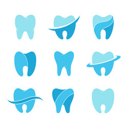 Teeth icon set Royalty Free Vector Image - VectorStock