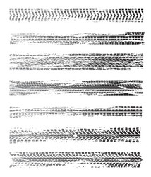 Car Tire Tracks Border