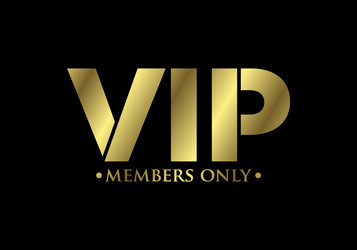 Vip members-only elegant emblem design template Vector Image