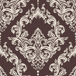 Victorian leaves seamless pattern Royalty Free Vector Image
